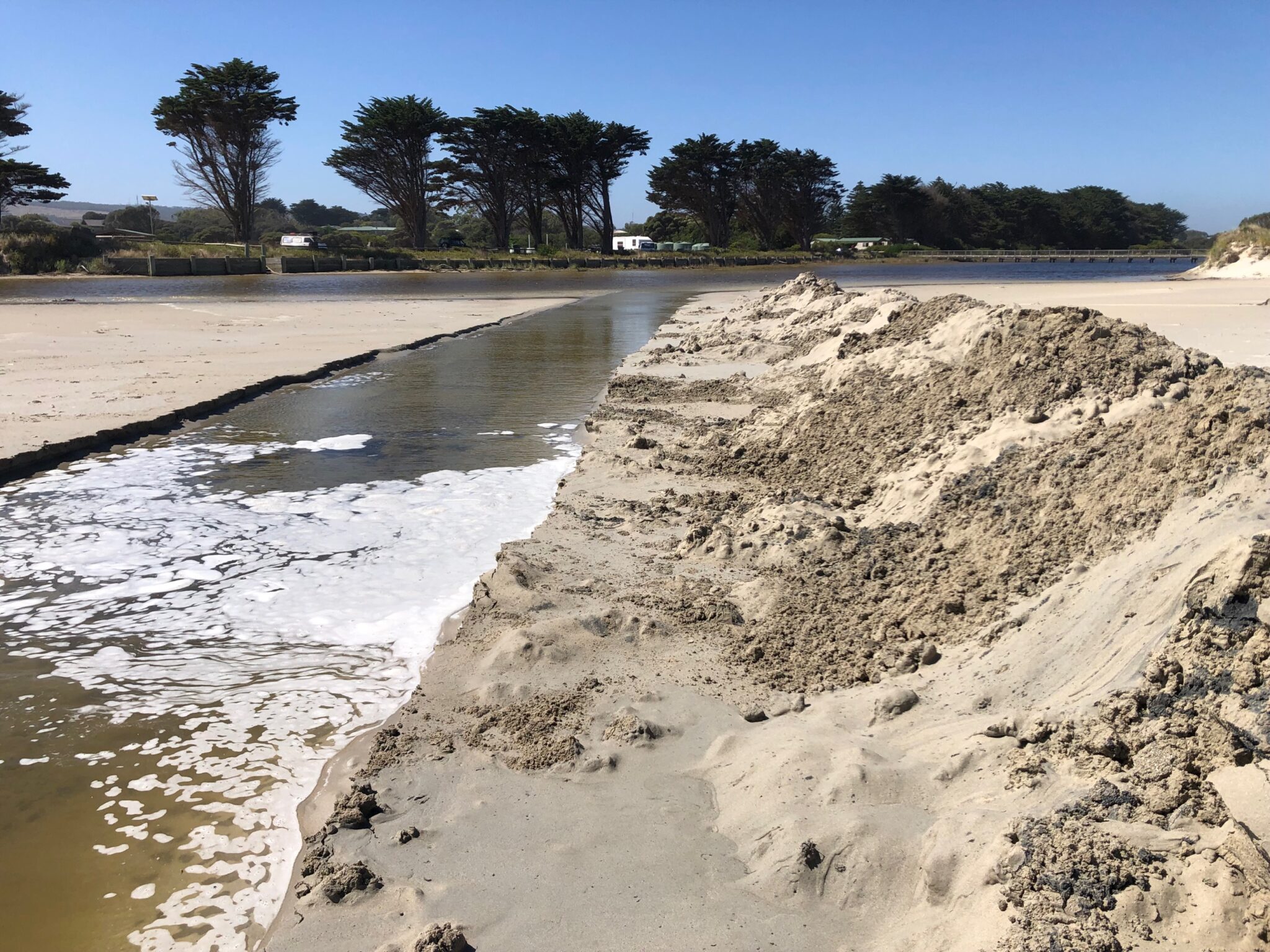 Estuary opening at Narrawong | Glenelg Hopkins CMA
